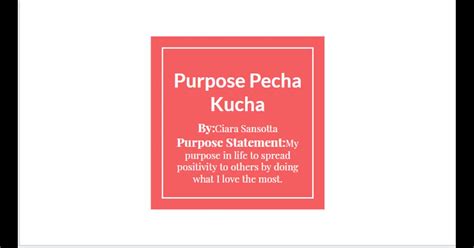 Pechakucha Presentation Assignment Purpose Pecha Kucha