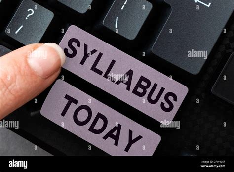 handwriting text syllabus word written on a summary outline of a