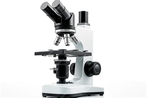 Premium Ai Image Isolated Microscope On White Background Generative Ai