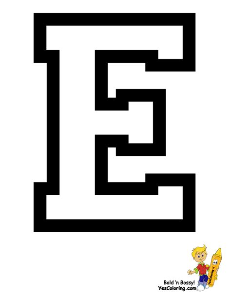 Outline Of Letter E