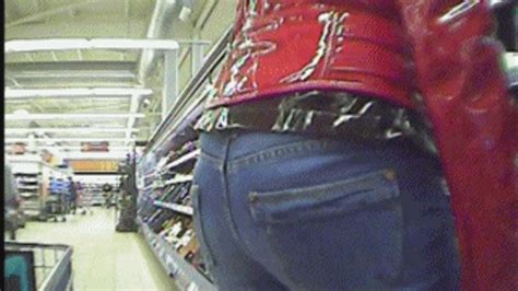 Supermarket In Thigh Boots And Tight Denim Jeans Mp4 Version The