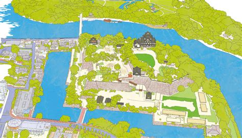 岡山城に行く集う 本丸の見どころマップ 公式岡山城ウェブサイト