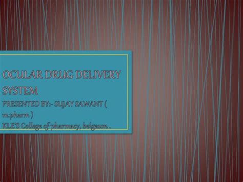 Ocuserts [ocular Inserts] Pptx