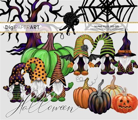 Halloween Png Halloween Gnomes And Pumpkins Set Halloween T Shirt