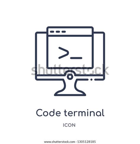 Code Terminal Icon Programming Outline Collection Vector Có Sẵn Miễn Phí Bản Quyền 1305128185