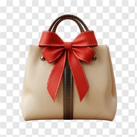 붉은 리본이 달린 흰색 가방 흰색 가방 붉은 활 선물 장식 Png 일러스트 및 이미지 에 대한 무료 다운로드 Pngtree