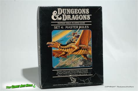 Dungeons And Dragons Set 4 Master Rules W Extras Tsr 1985 The Games
