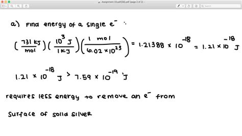 Solvedthe Work Function ϕ Of A Metal Is The Minimum Energy Needed