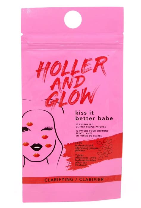 Holler And Glow Kiss It Better Babe Lip Shaped Glitter Pimple Patches 12ct