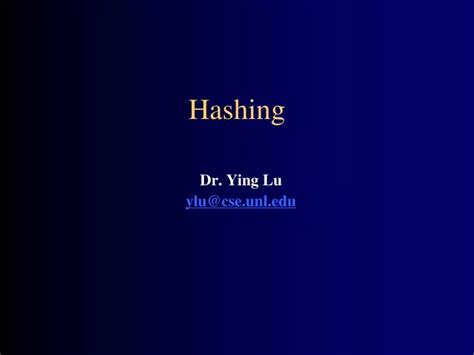 PPT Hashing PowerPoint Presentation Free Download ID