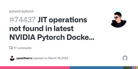 JIT Operations Not Found In Latest NVIDIA Pytorch Docker Container Issue Pytorch