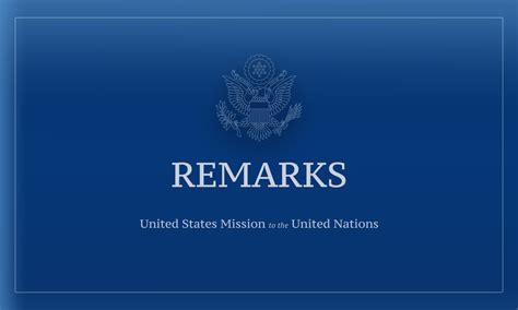 Remarks At A Un Security Council Open Debate On Strengthening Maritime