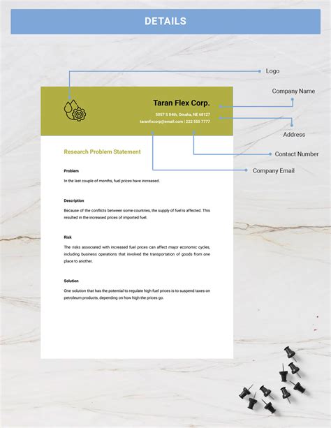 Research Problem Statement Template Google Docs Word Template Net