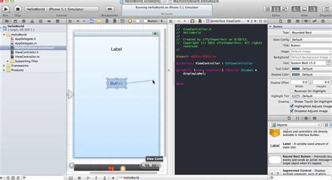 Helloworld Tutorial For Beginners Xcode 441 Youtube