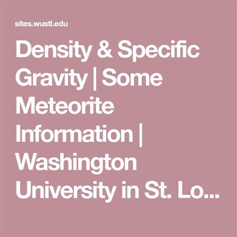 understanding density and specific gravity