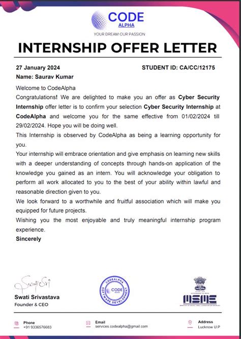 saurav kumar on linkedin codealpha cybersecurity cybersecurityinternship cyber cyberawareness…