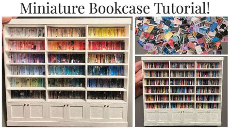 Miniature Bookcase Books Tutorial Youtube