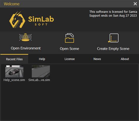 File Menu Simlab Help