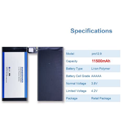 For Ipad Pro 129 Tablet Battery 15000mah Li Io Grandado