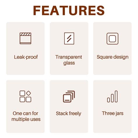 3бр Прозрачен квадратен стъклен буркан за съхранение с бамбукови капаци с бамбукови лъжици