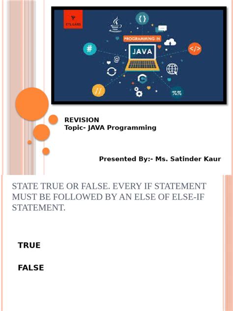 Java Programming Control Statements Quiz Pdf Control Flow Object