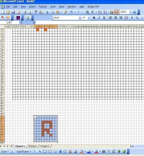 ChemKnits How To Make A Knitting Chart In Excel Part 2 Drawing Your Chart Knitting Charts