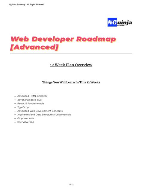7 Roadmap Webdeveloper Advanced Pdf Java Script World Wide Web