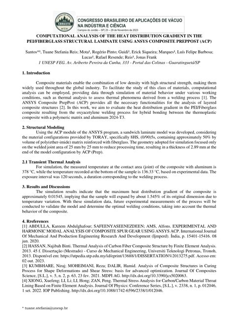 Pdf Computational Analysis Of The Heat Distribution Gradient In The Pei Fiberglass Structural