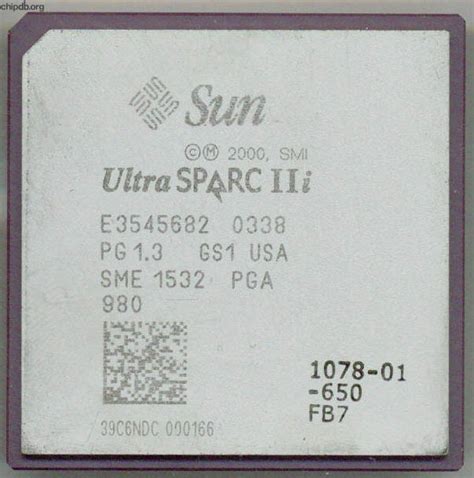 Sun Ultrasparc Ii Sun Ultrasparc Iii Sme1532 650mhz