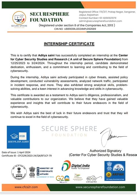 Aditya Saini On Linkedin Successfully Completed Intership In Data