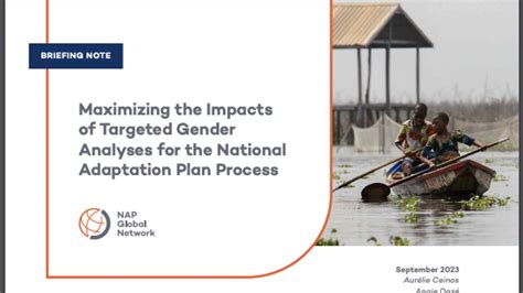 Maximizing The Impacts Of Targeted Gender Analyses For The National