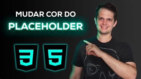 Como Mudar A Cor Do Placeholder De Um Input Com Css Youtube