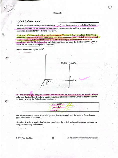 Coordinates System Pdf