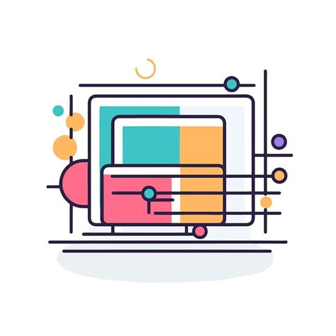 Premium Vector Vector Of A Computer Screen With A Colorful Flat Icon