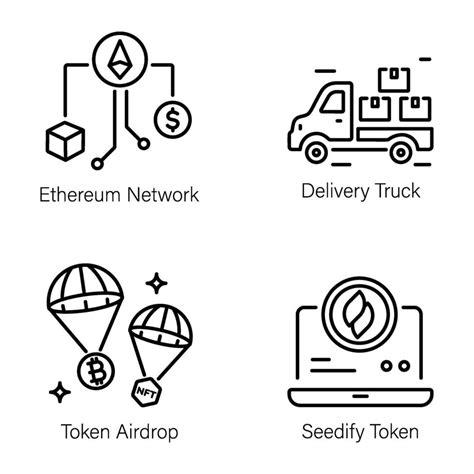 Set Of Nft Tokens Linear Style Icons 45353747 Vector Art At Vecteezy