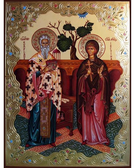 an icon with two people standing in front of a priest and a woman ...