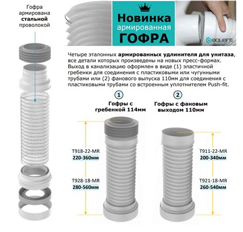 Гофра для унитаза: размеры, как поменять?
