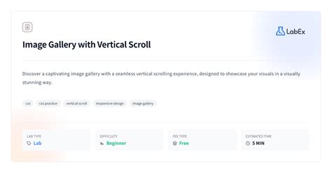 Immersive Image Gallery With Smooth Vertical Scroll Labex