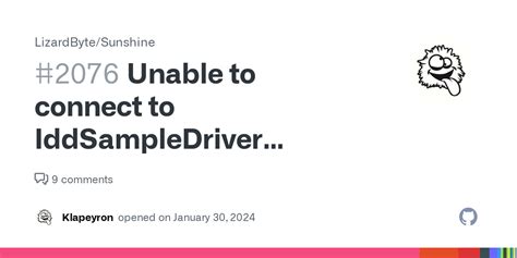 Unable To Connect To Iddsampledriver Display · Issue 2076 · Lizardbyte