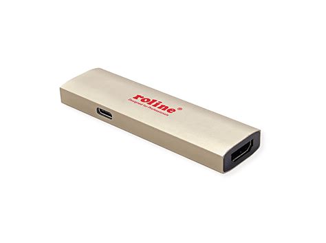 Roline Gold Adapter Usb Type C Hdmi Female Female Pd 60w Usb Hdmi Adapter Mediamarkt