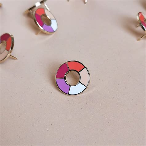 Lesbian Pin Pride Pin Circle Pin Minimalist Lesbian Pin Etsy