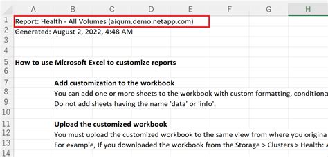 Report Name In Aiqum 99 Includes Hostname Which Is Not Included In Earlier Version Netapp