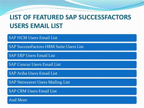 PPT SAP SuccessFactors Users List PowerPoint Presentation Free Download ID