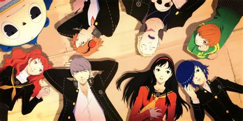 Anime Characters Cut Out From Paper On A Table Persona 4 Arena 