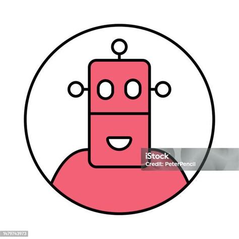로봇 인공 지능 아바타 아이콘입니다 챗봇 및 소셜 네트워크에 대한 다양한 봇 얼굴을 프로파일링합니다 문자 벡터 스톡 일러스트 Brand Name Online
