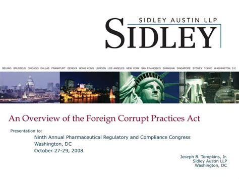 Ppt An Overview Of The Foreign Corrupt Practices Act Powerpoint Presentation Id 831714