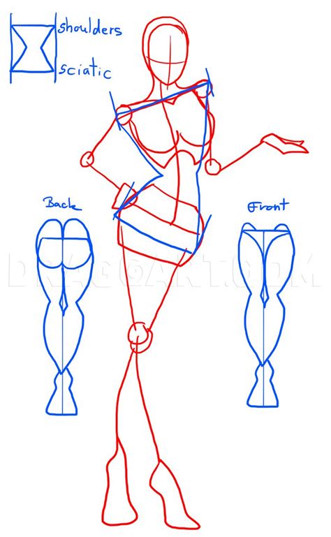 How To Draw Female Figures Female Figures Step By Step Drawing Guide By