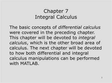 PPT Chapter Integral Calculus PowerPoint Presentation Free Download ID