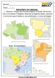 12 Atividades De Geografia Sobre Estados E Regiões Do Brasil Para Imprimir