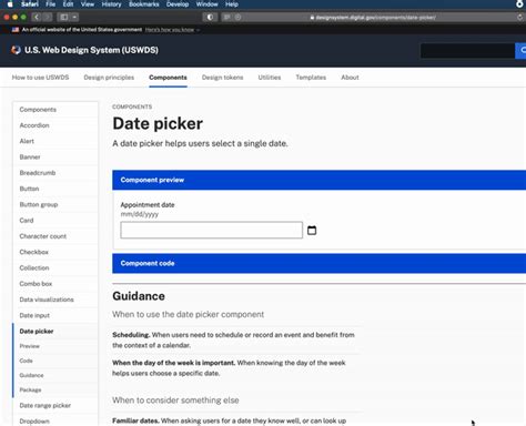 Date Picker Doesnt Work On Safari · Issue 4446 · Uswdsuswds · Github